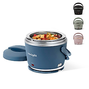 Crock-Pot Electric Lunch Box, 20-Ounce Portable Food Warmer, Black Licorice, Perfect for Travel, On-the-Go & Office Use | Stylish, Spill-Free & Dishwasher-Safe | Ideal Men & Women's Gifts