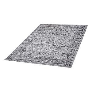 Ashcroft Furniture Co Usak Collection 6' x 9' Gray Oriental Distressed Non-Shedding Area Rug