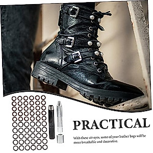 Ciieeo 1 Box Air Eye Button Set Bag Handmaking Accessories Metal Eyelets DIY Craft Washer Snap on Buttons Brass Fasteners Watch Strap Tool Eyelets Grommets Set Eyelets Button Set Copper