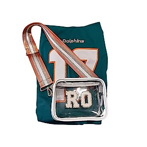 La Sorella White Clear Stadium Approved Bag, Clear Stadium Bag, Festival Bag, Clear Crossbody Bag, Customizable Clear Bag,Concert and Stadium Bag (White)