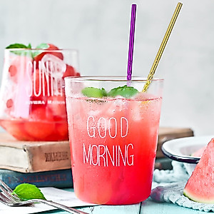 6 PCS Long Handle Spoon, 9 Inch Ice Tea Spoon, Ice Cream Spoon, Coffee Spoon, Cocktail Stirring Spoons, Reusable Stainless Steel Straw Spoon for Cold Drink