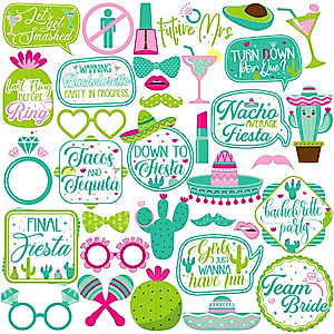 KatchOn, Bachelorette Photo Booth Props - Pack of 35 | Final Fiesta Photo Props, Bachelorette Photo Props | Fiesta Bachelorette Party Decorations, Bachelorette Party Favors, Fiesta Party Decorations