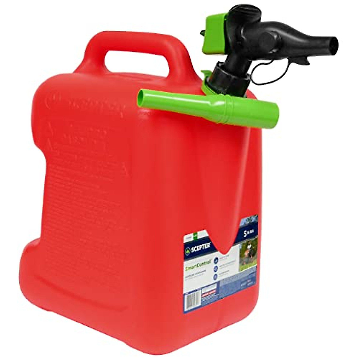 Scepter FSCG552 Fuel Container with Spill Proof SmartControl Spout, Red Gas Can, 5 Gallon
