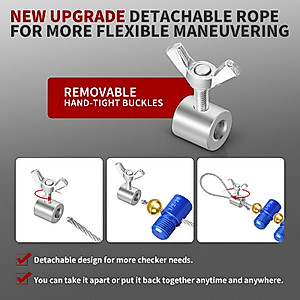 EAWONGEE Nut and Bolt Thread Checker Detachable Nut and Bolt Size Gauge Thread Gauge Suitable for Detecting Fixed Bolts or Threaded Holes in Enclosed Areas