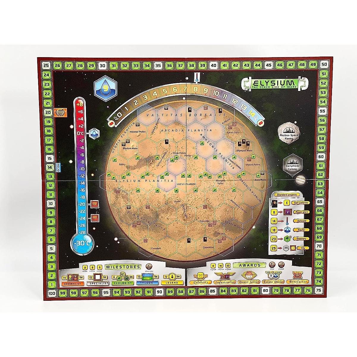 Terraforming Mars: Hellas Elysium - The Other Side of Mars Expansion by Stronghold Games, Strategy Board Game