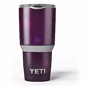 Design Skinz Dark Pink Geometric V16 - Skin Decal Vinyl Wrap Kit Compatible with The Yeti Rambler Cooler Tumbler Cups