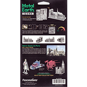 Metal Earth Fascinations Premium Series Notre Dame Cathedral 3D Metal Model Kit