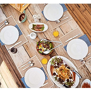 HaWare 53-Piece Silverware Set with Steak Knives, Stainless Steel Sturdy Flatware Serving Utensils, Modern Design Cutlery Tableware for Home Holiday Gift, Dishwasher Safe-Servive for 8