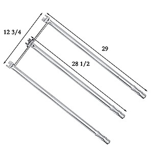 Shengyongh SS7506 29 Inches Stainless Steel Burner Tubes Set for Weber 7506 Genesis I - IV, Genesis Platinum I & II, Genesis Platinum B/C, Genesis Gold B/C Gas Grill (with Side Control Panel)