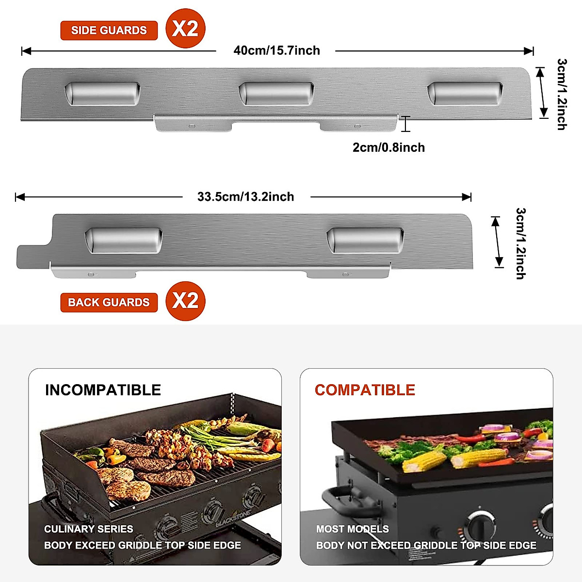 Demao Wind Guard for Blackstone Griddle 28 Inch, Griddle Accessories Fit for Blackstone Grills, Magnetic Wind Screen for Blackstone Griddle to Protect Flame, Hold Heat, Gas Saving
