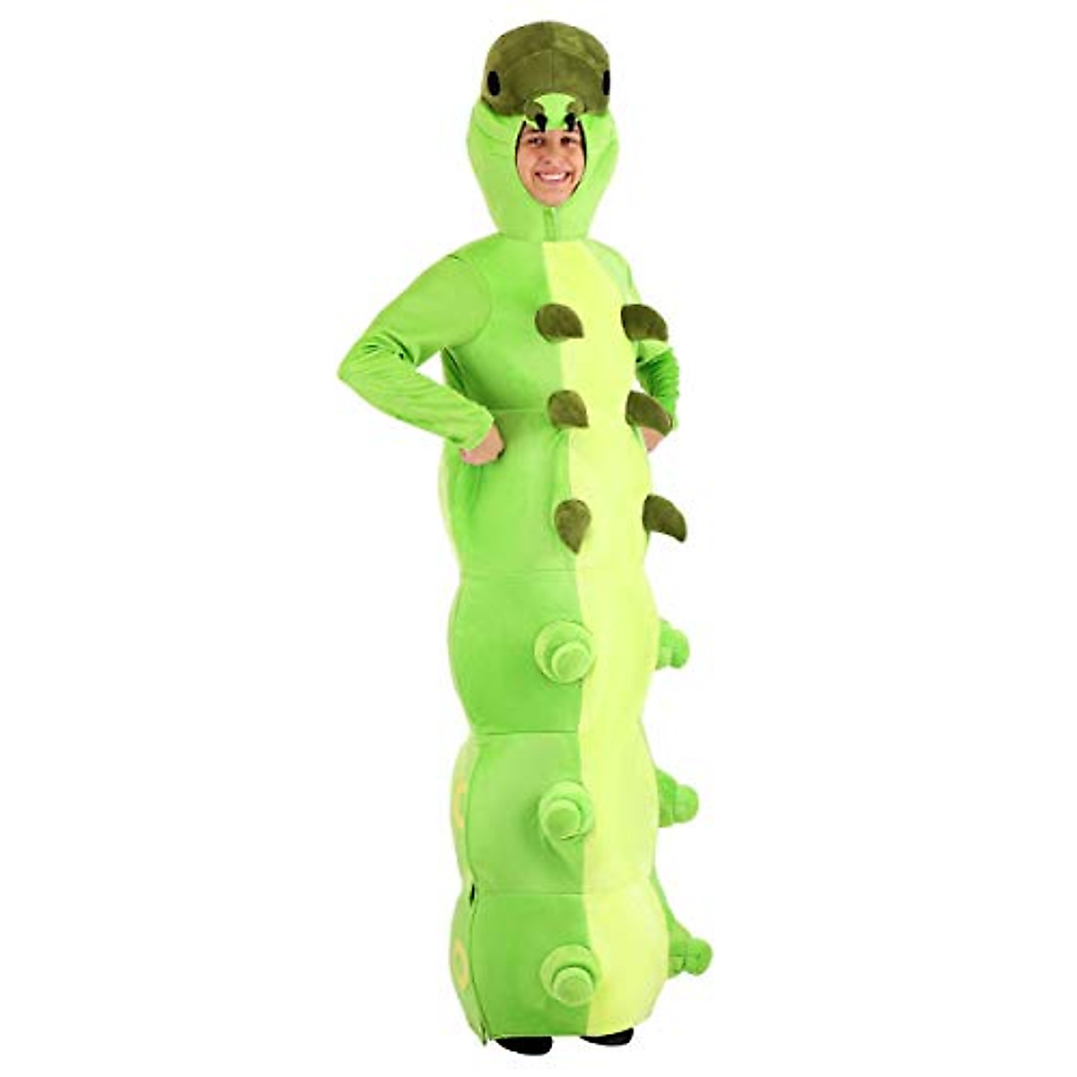 Fun Costumes Green Caterpillar Costume for Adults Storybook Character Plush Caterpillar Suit for Men and Women X-Large