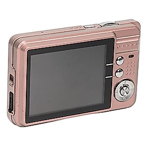 4K Digital Camera, 2.7in LCD Display, Vlogging Camera, 8X Zoom, 48MP, Rechargeable Mini Camera, with Fill Light, Anti Shake, for Photography Continuous Shooting (Pink)