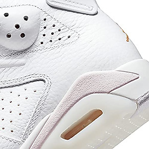 Nike Women's Air Jordan 6 WMNS Gold Hoops, White/Sail/Metallic Gold/Barel, 9W