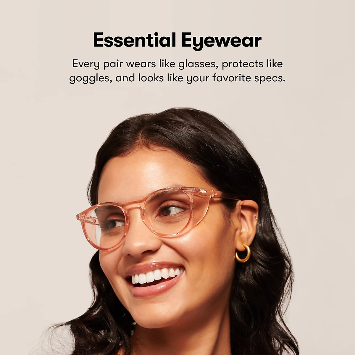 Stoggles Round Z87.1 Certified Polycarbonate Safety Glasses, Scratch & Shatter-Proof, Blue-Light & UV Blocking Lens, Top & Side Shields, Anti-Fog Dip Coated, Durable, Protective & Stylish Eyewear