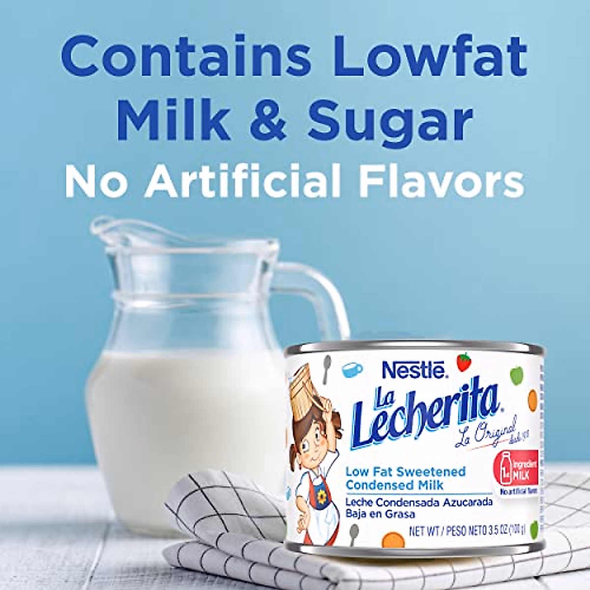Nestle La Lecherita Lowfat Sweetened Condensed Milk, 3.5 Ounce (Pack of 6)