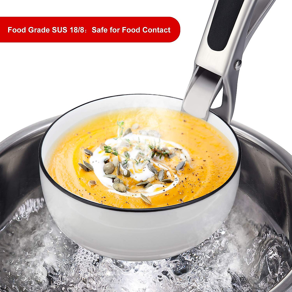 SOLEADER Plate Gripper Compatible With Instant Pot Accessories, Air Fryer Pans Gripper, Hot Plate Bowl Retriever For Microwave Toaster Oven Steamer, Pack of Two