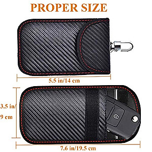 Upgraded Faraday Bag for Key Fob (2 Pack),Premium Faraday Key Fob Protector– Car RFID Signal Blocking, Car Security Protection Pouch, Anti-Theft Pouch, Anti-Hacking Case Blocker-Black.
