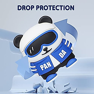 Besoar for AirPods 2&1 Case Cartoon Cute Kawaii Silicone Cases for Apple AirPod Air Pods 1/2 Design Cover Cool Unique Fashion Fun Funny Soft Coves for Girls Girly Boys(Blue Panda)