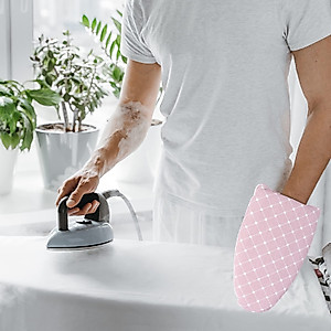 Zerodeko 2pcs Ironing Gloves Food Steamer Over The Door Ironing Board and Iron Holder Baking Gloves Mini Clothes Iron Garment Steaming Gloves Finger Button Sponge Household