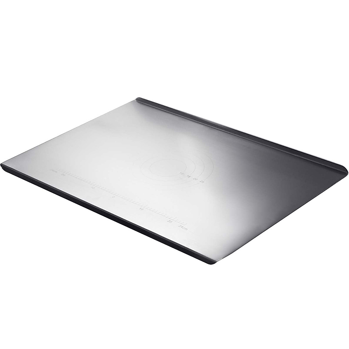 Heavy Cutting Board For Kitchen with Lip with Non Slip Stainless Steel Chopping Board Knife friendly 304 Cutting Boards For Meat Vegetables-Double fold (11.8 * 15.7in(30 * 40cm),Thick:1.5mm)