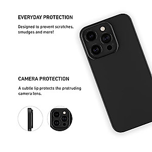 PEEL Ultra Thin iPhone 14 Pro Case, Blackout - Minimalist Design | Branding Free | Protects and Showcases Your Apple iPhone 14 Pro
