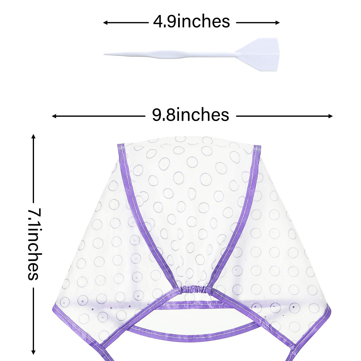 6 Pieces Hair Cap Highlighting Frosting Cap Highlight for Dye Color with Plastic Hooks Hair Coloring Salon Hairdressing Tool Kit Supplies(Purple)