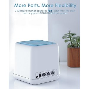 Whole Home WiFi System-WAVLINK AC1200 Dual-Band Mesh WiFi System,Up to 4000 Sq.ft. Coverage,Replaces WiFi Router & Extender, Touchlink, Parental Control, Full Gigabit, Wave 2, MU-MIMO, 3-Pack…
