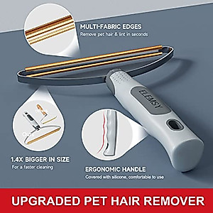 Pet Hair Remover Pro, Dog Cat Hair Remover, Portable Lint Cleaner, Fur Removal Rake Tool, Carpet Scraper, Fuzz Rollers Hairball Shaver Brush for Carpet, Car Mat, Couch, Pet Bed, Furniture & Rug Gray