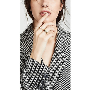 SHASHI Women's Vera Ring, Yellow Gold, 6