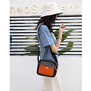 Collsants Small Crossbody Bag for Women Purses and Handbags Nylon Shoulder Bag Travel Purse Multi Zipper Pockets