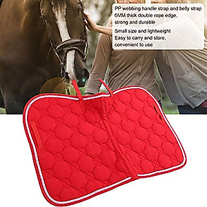 Horse Saddle Pad, Horse Saddle Mat, Double Rope Breathable for Horse Equipment Racecourse Saddle Mat Racetrack(red)
