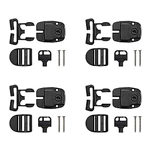 Zhaoyao 4 Pack Spa Tub Cover Clip Replace Latches Clip Lock Kit for Spa Hot Tub Cover, Spa Cover Clips Replacement with Keys and Slide Buckle