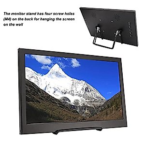 Akozon Capacitive Touch Screen, 13.3in Capacitive Touch Monitor Support HD Multimedia VGA Input Interface Portable HD Color Screen Display with Speaker 100‑240V(US Plug)