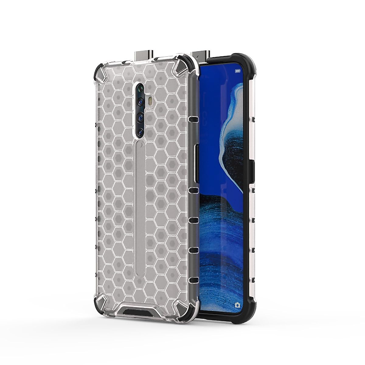Case for Oppo Reno2 Z Case Compatible with Case for Oppo Reno2 Z TPU+PC Phone Case Cover White