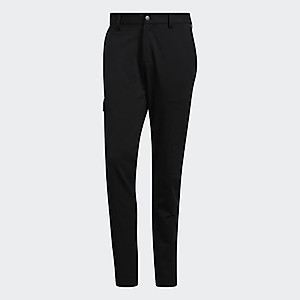 adidas Golf Men's Recycled Polyester Warp Knit Cargo Pant, Black, 3334