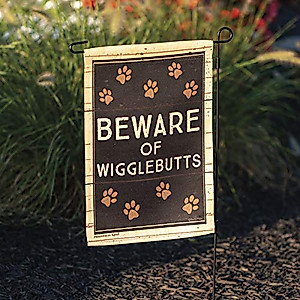 Primitives by Kathy Beware Of Wigglebutts Garden Flag