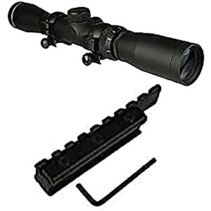 GOTICAL Sports Long Eye Relief Rifles P4 Scope 2-7X32 Fog and Water Resistant + Low Profile Mosin Nagant 11mm Picatinny Rail Adapter Converter 91/30 Model Scope Weaver Mount Compact Short Durable