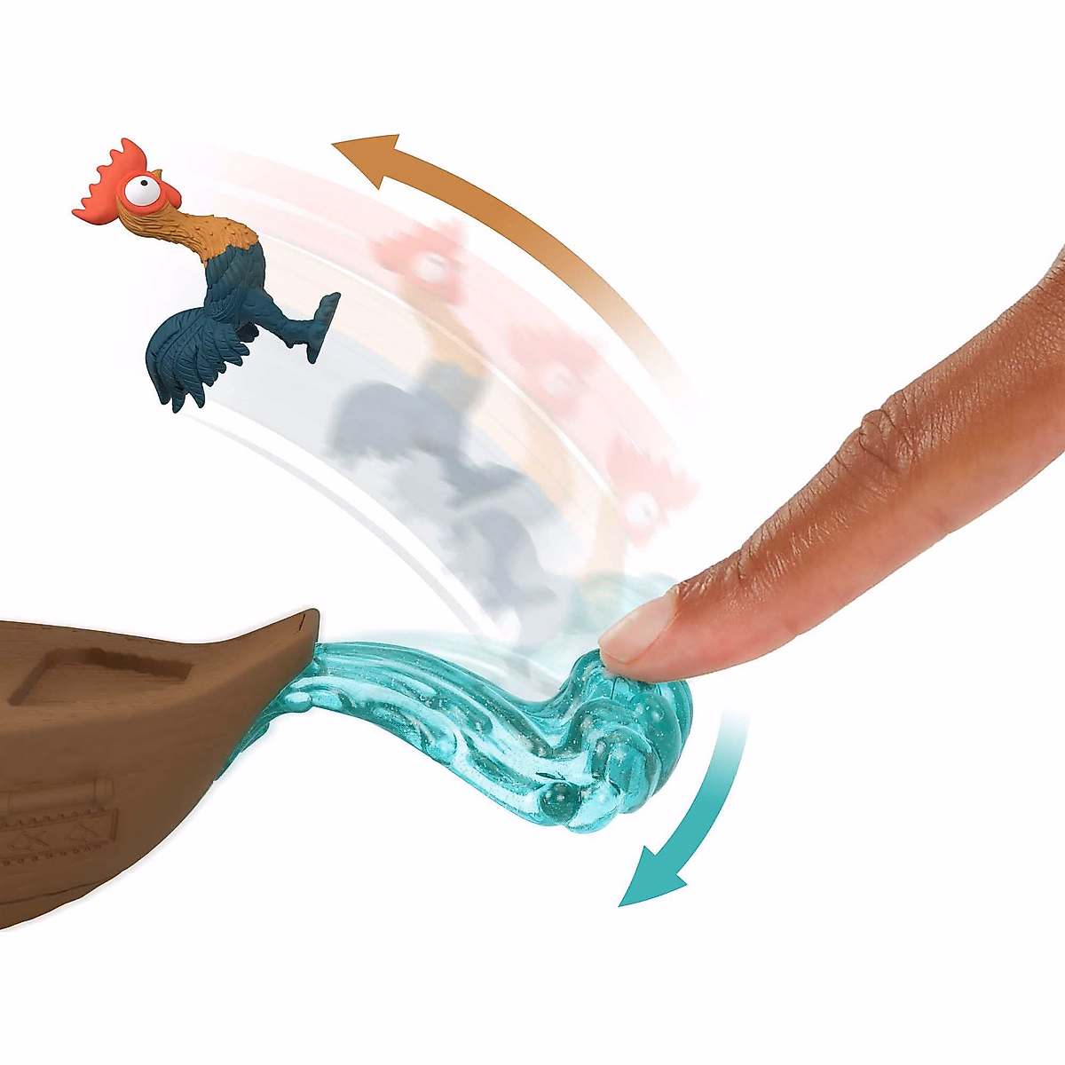 Mattel Disney Princess Moana Small Doll & Boat Playset with Floating Boat Vehicle & 2 Character Friends, from Disney Movie