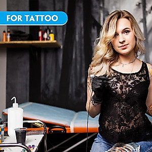 Mumufy 8 Pcs 1000 ml 33 oz Plastic Squeeze Bottle Safety Wash Bottles Lab Squeeze Bottle Squirt Tattoo Bottle with Narrow Mouth and Scale for Chemistry Industry Lab Gardening Tattoo Washing Cleaning