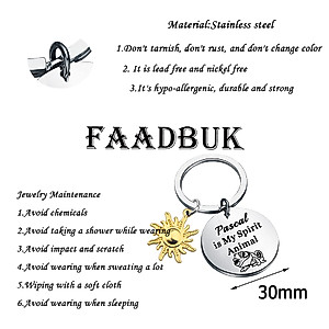 FAADBUK Pascal Lover Gift Princess's Pet Pascal Gift Cartoon Movie Inspired Gift Lizard Gift (Pa-scal Keychain)