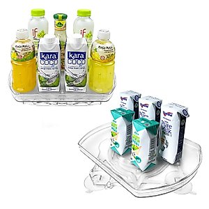 Incostar 360° Rotating Lazy Susan Turntable Organizer - Multifunctional 11.8" x 8.7" Rectangular Organizer for Refrigerator, Cabinet, Pantry, and Kitchen Countertop （2 Pack）