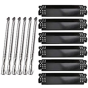 Metal Club Grill Repair Kit for Nexgrill 720-0896B 720-0896E 720-0896C Deluxe 6 Burner Gas Grills, 6-Pack Flame Tamers & Grill Burners Replacement for Nexgrill 720-0882A 720-0896 720-0925