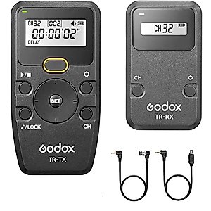 Godox TR-N1 TR-N3 Remote Shutter Release for Nikon, Wireless Shutter Release Intervalometer Compatible for Nikon Z9 Z8 Z7 Z6 Z5 D850 D800 D750 D610 F90 D7200 D7100 D5600 D3300 D90
