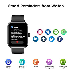 Imzuc Fitness Tracker Watch, Step Tracker with Heart Rate, Blood Oxygen Sleep Monitor, 5ATM Waterproof Pedometer, Step Calorie Counter, Health Fitness Watch for Sports, Activity Tracker for Women Men