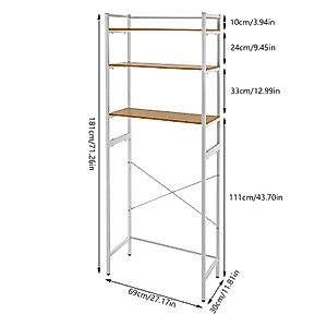 MSAIERPLR Over The Toilet Storage Cabinet Bathroom Storage Shelf Freestanding Storage Rack Bathroom Rack for Washing Machine Over Washer & Dryer Shelves Suitable for Use in Kitchens Bathrooms Laundry