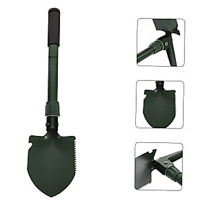 CLISPEED 3 Sets Snow Shovel Tri- Fold Handle Shovel Weeding Shovel Spade Shovel Soil Trowel Multipurpose Tool Pointed Garden Trowel Flower Shovel Beach Shovel Snow Removal Stainless Steel