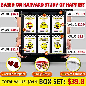 Fun Card Games for Kids, Adults, Family-Board Games for Family Game Night with 415 Conversation and Challenge Cards, for Ages 8 and Up-Know Family Better, Live Life Happier-Family Games 6 in 1 Set