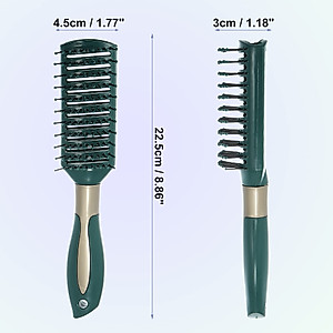 VOCOSTE Vent Hair Brush, Detangling Brush for Women and Men, Wet Hair Brush with Ball Tipped Bristles for All Hair Types, Green