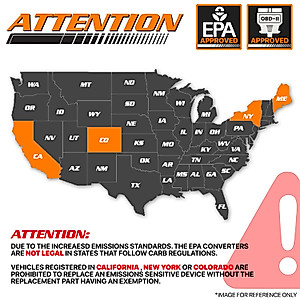 M-AUTO Catalytic Converter Compatible with 2002 2003 2004 2005 2006 Nissan Altima/Sentra 2.5L Direct-Fit (EPA Compliant)