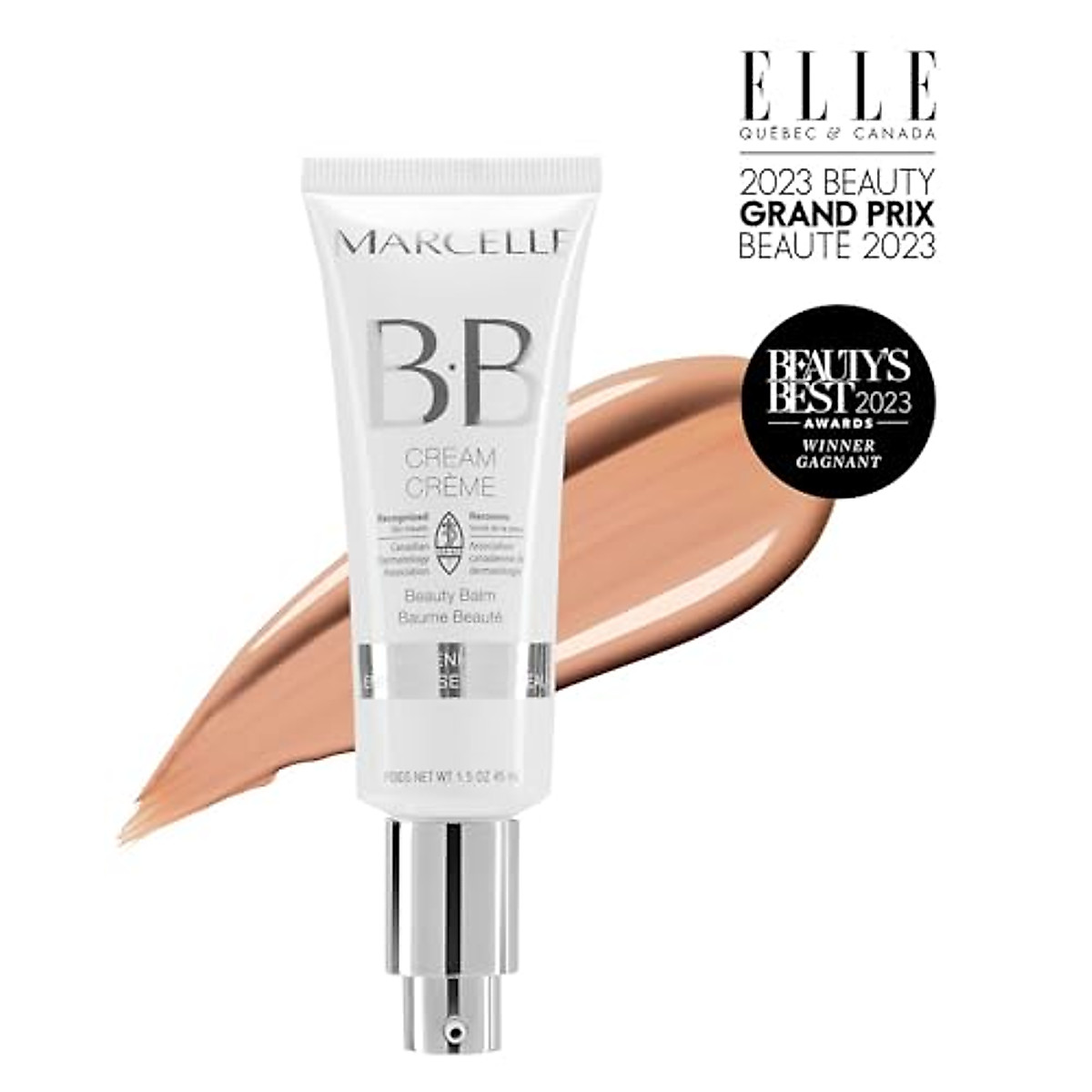 Marcelle BB Cream Beauty Balm, Medium, Hypoallergenic and Fragrance-Free, 1;5 Ounces